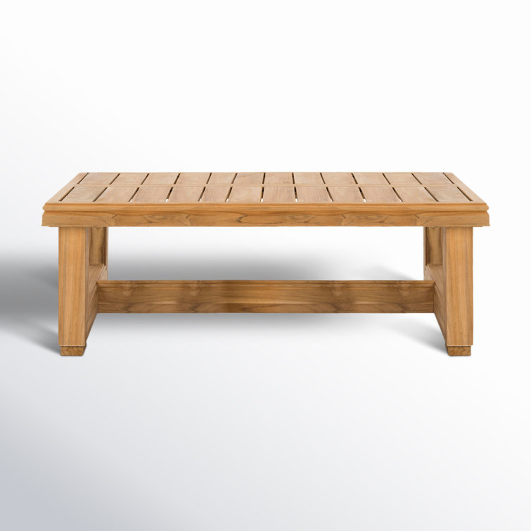 Joss & Main Melrose Rectangular Teak Outdoor Coffee Table & Reviews | Wayfair